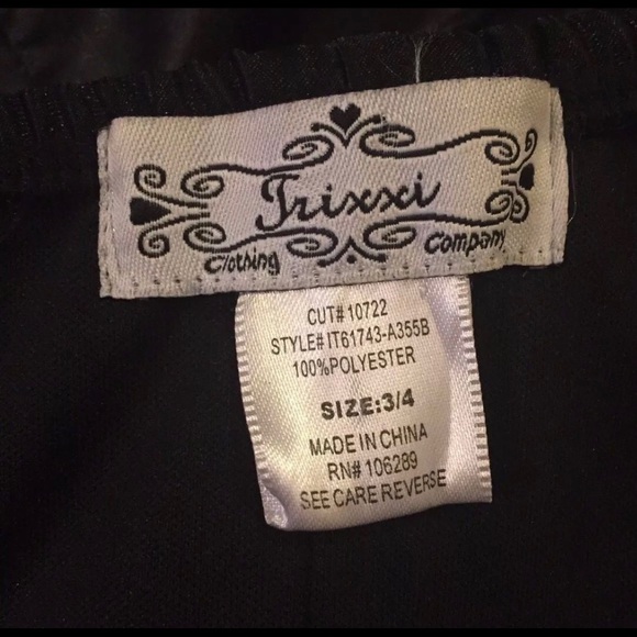 Trixxi | Dresses | Trixxi Strapless Black 34 Crochet Empire Dress ...